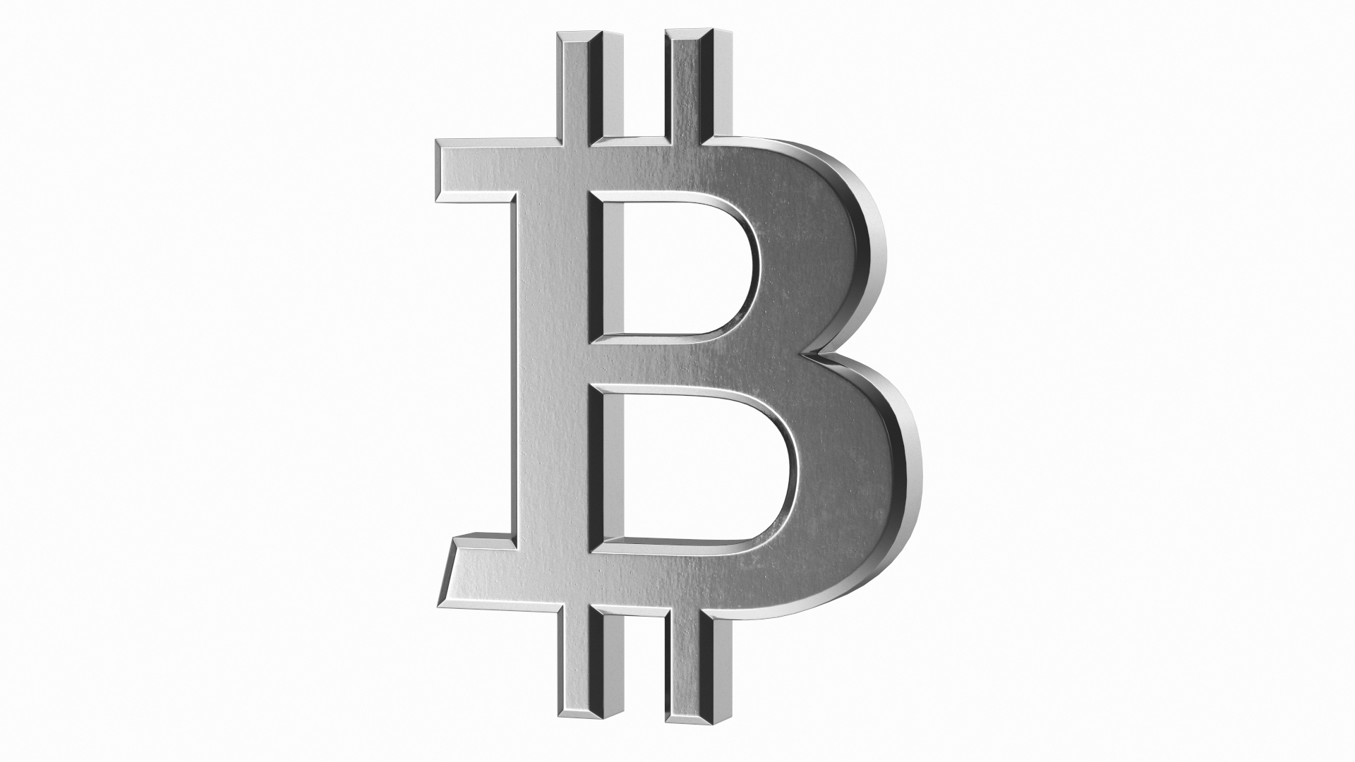 3D Bitcoin Symbol Silver - TurboSquid 1686376