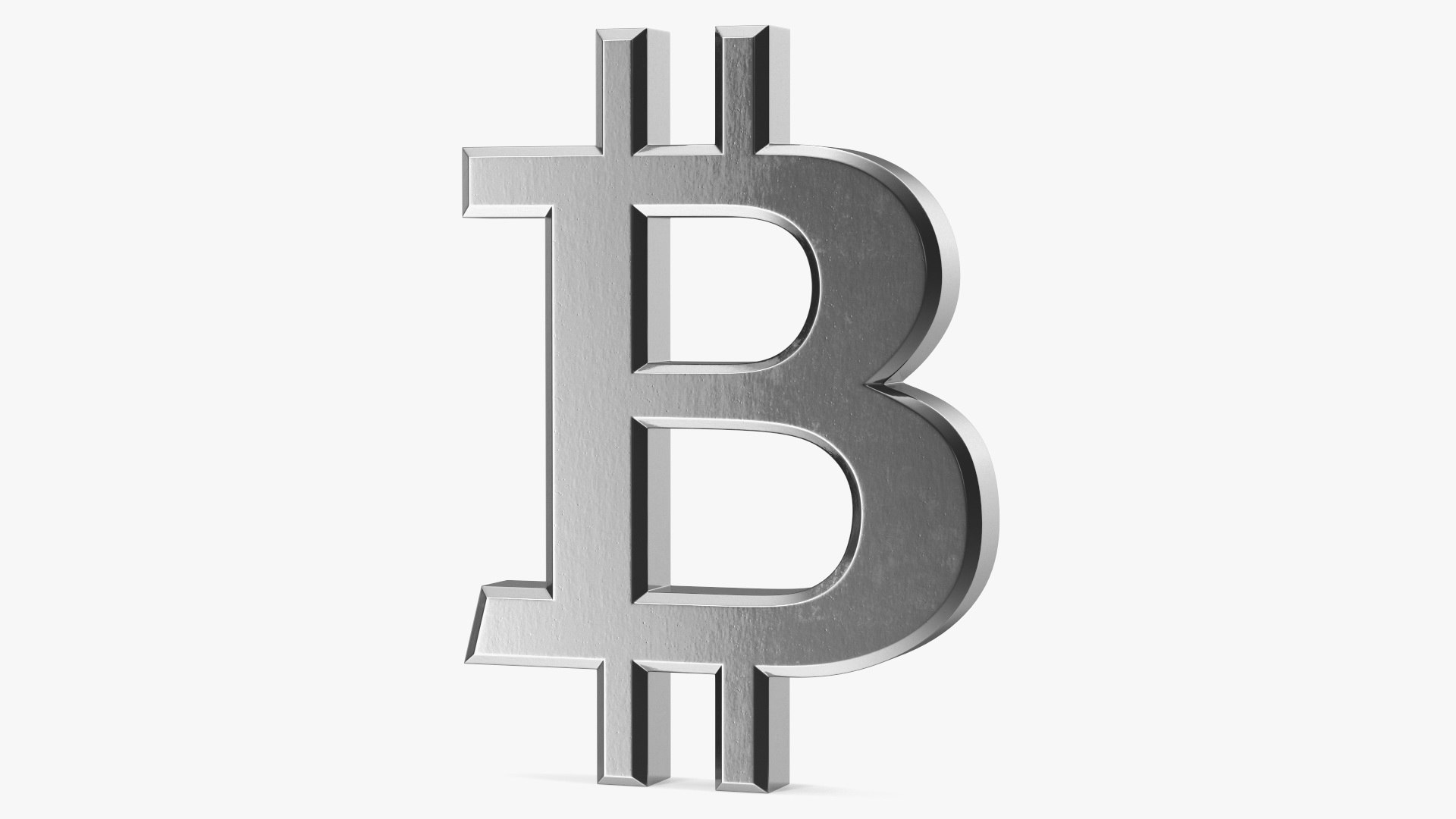 3D Bitcoin Symbol Silver - TurboSquid 1686376