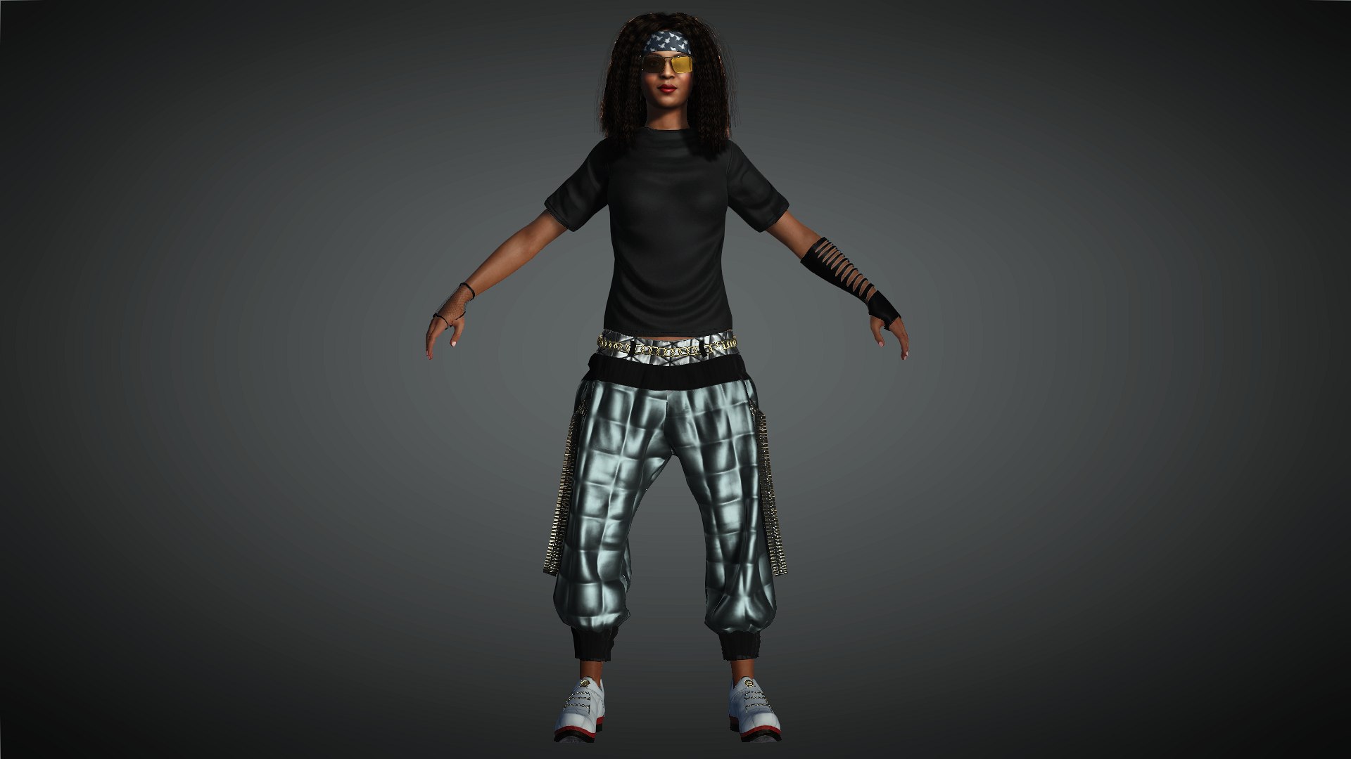 Cyber Punk Female Character 14 3D Model - TurboSquid 1888546