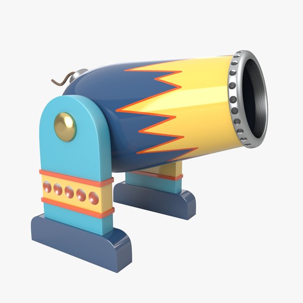 3D cartoon cannon - TurboSquid 1409725