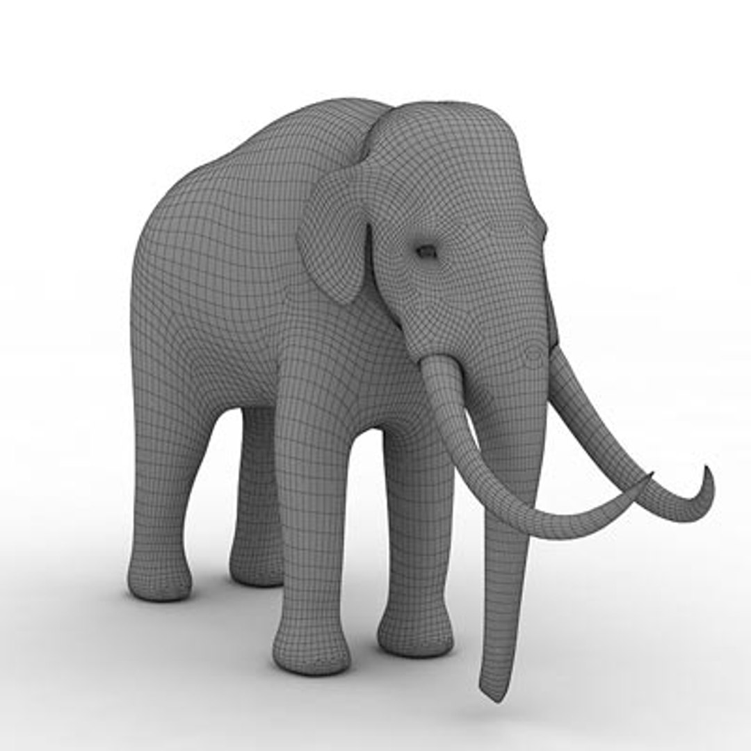 elephant animals large 3d model