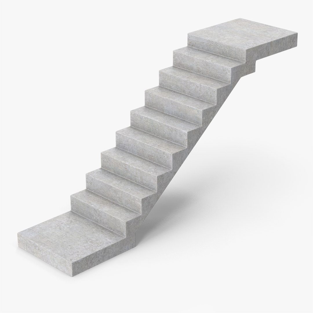 Concrete Stairs 3D model - TurboSquid 2072279