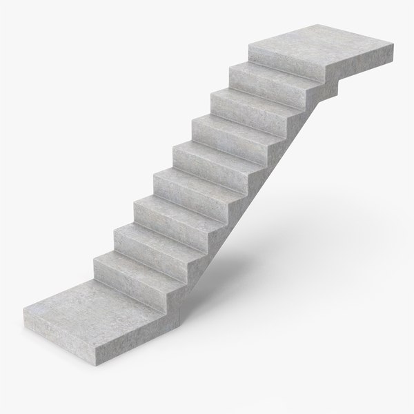 3D модель Concrete Stairs - TurboSquid 2072279