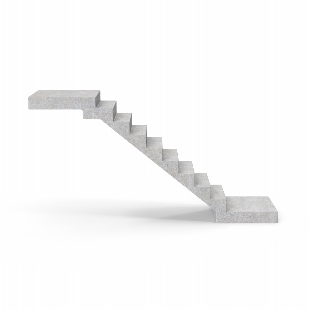 Concrete Stairs 3D Model - TurboSquid 2072279