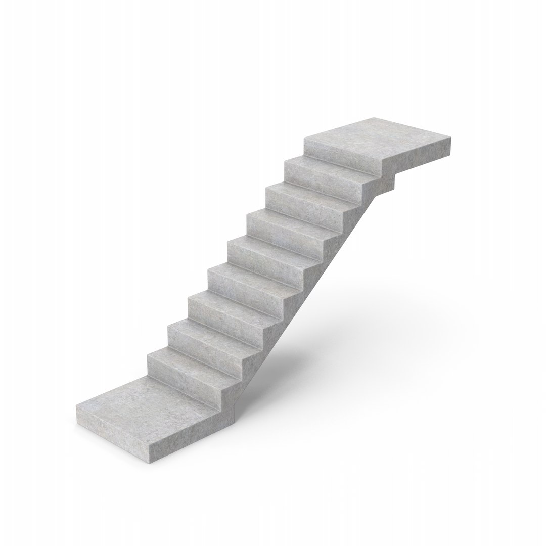 Concrete Stairs 3D Model - TurboSquid 2072279