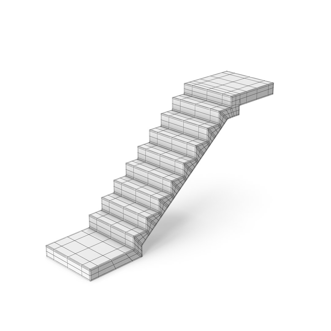 Concrete Stairs 3D Model - TurboSquid 2072279