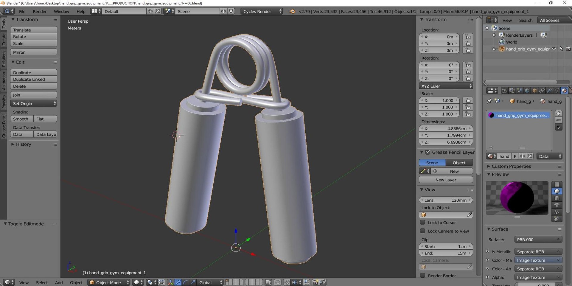 3D hand grip gym equipment model - TurboSquid 1442008