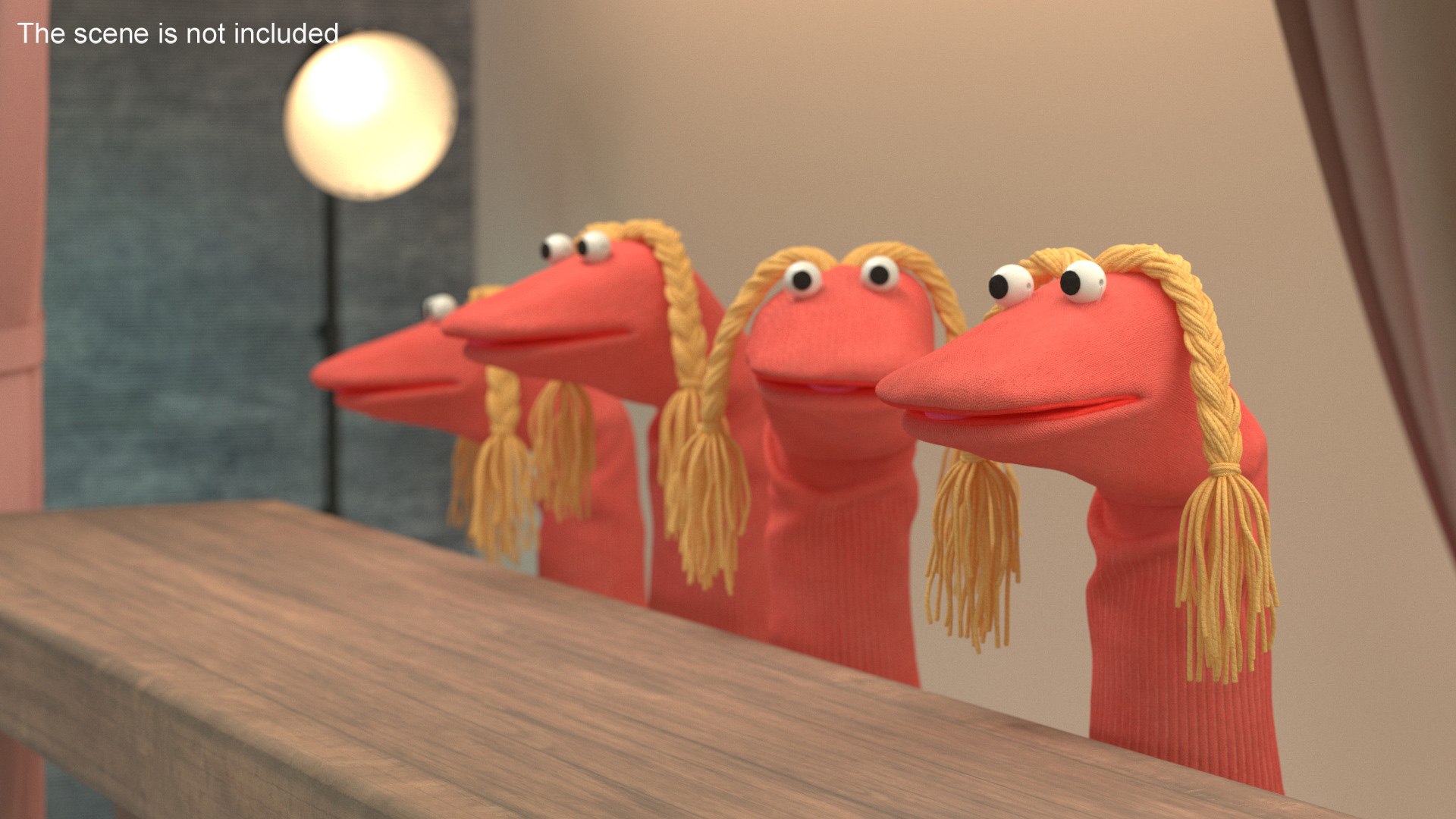 3D Sock Puppet With Googly Eyes Girl Pink - TurboSquid 2270260