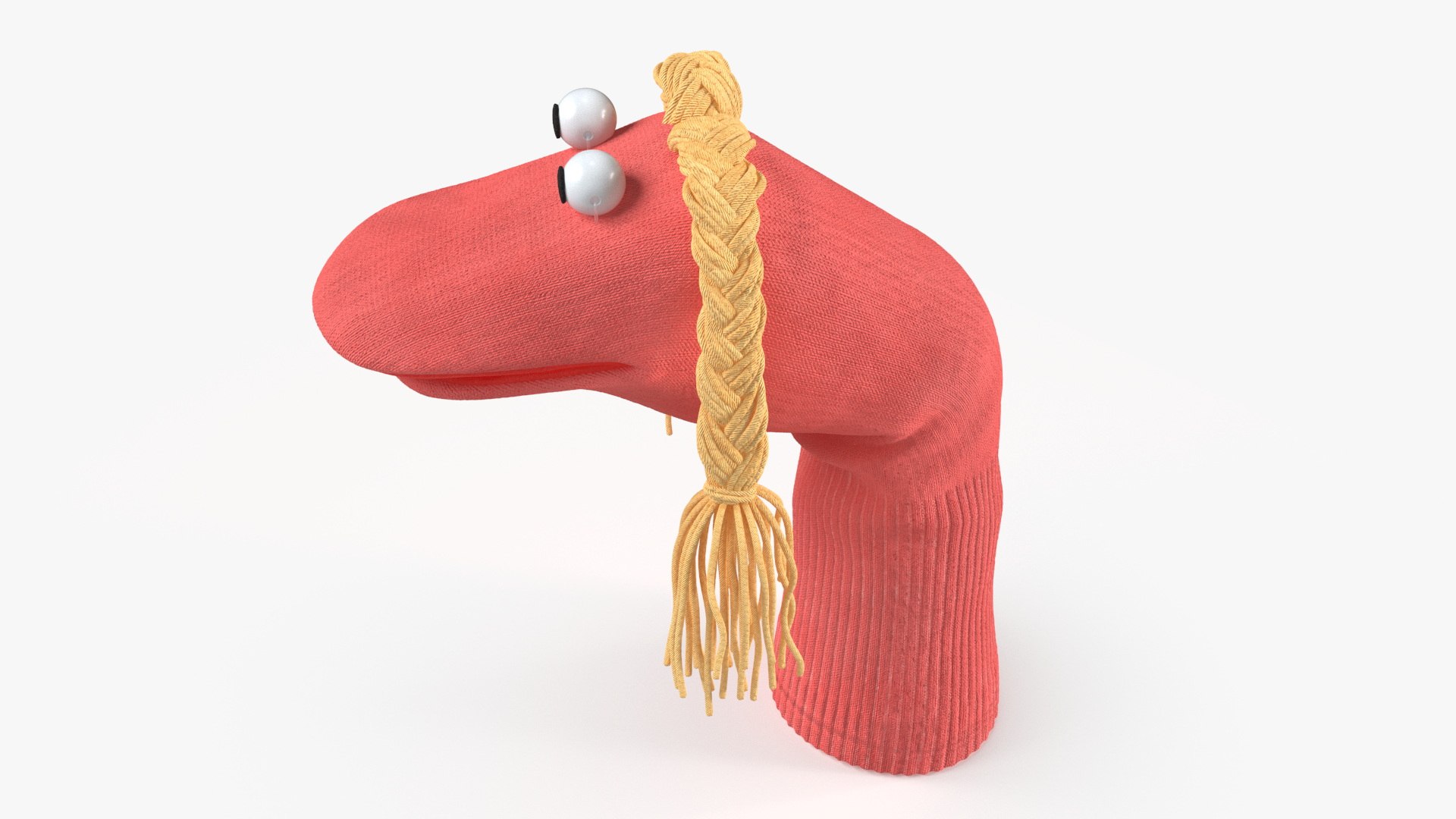 3D Sock Puppet With Googly Eyes Girl Pink - TurboSquid 2270260