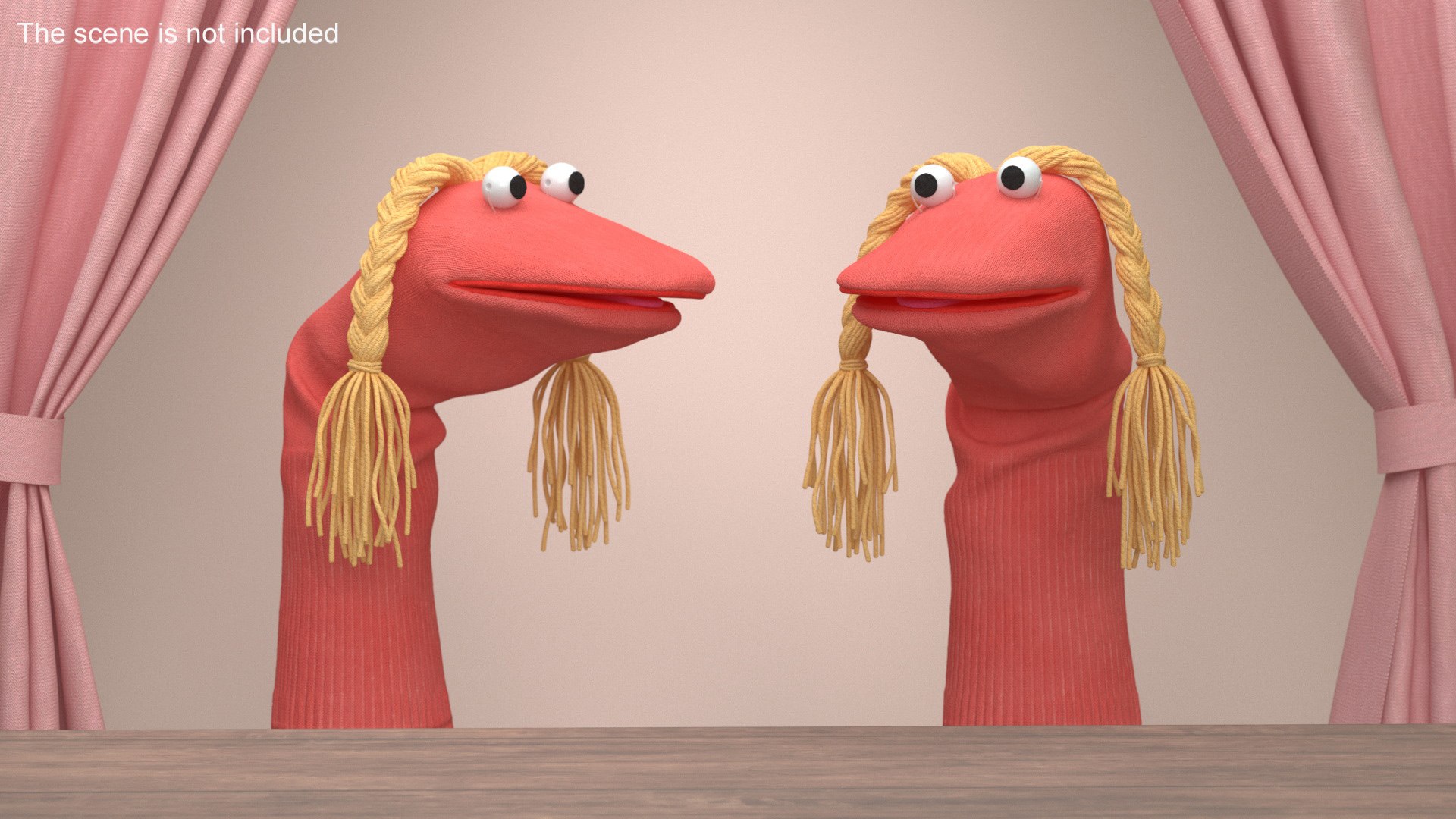 3D Sock Puppet With Googly Eyes Girl Pink - TurboSquid 2270260