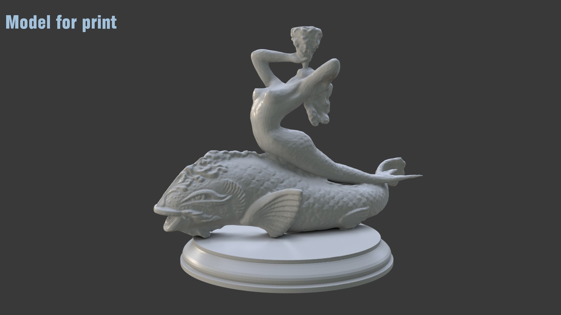 Fountain Mermaid 3d Model