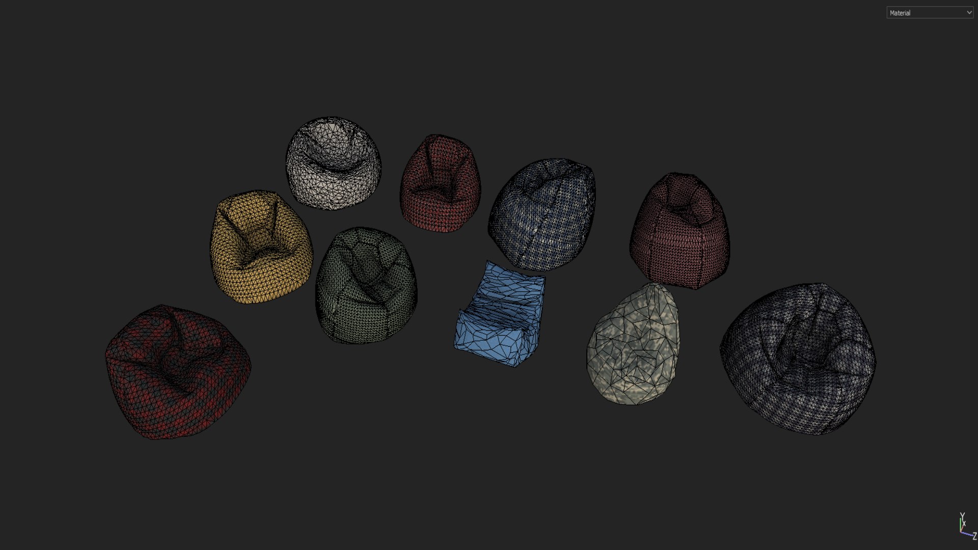 Bean Bag Pack 3D Model - TurboSquid 2099732