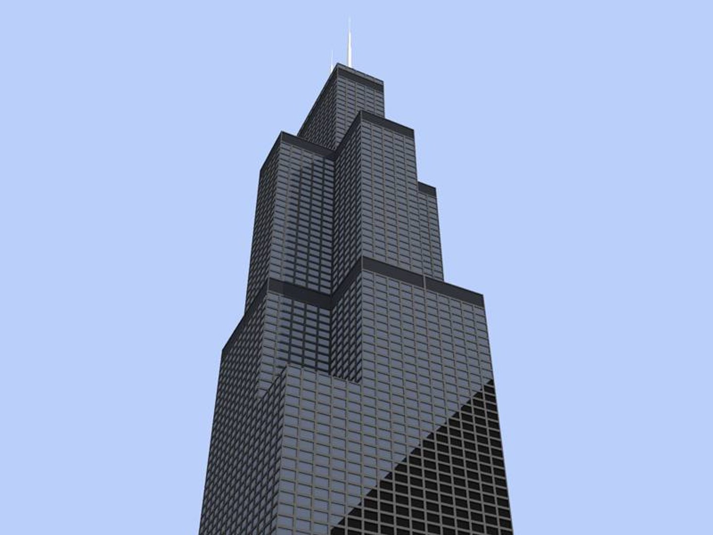 Sears Tower Skyscrapers Buildings 3d Model