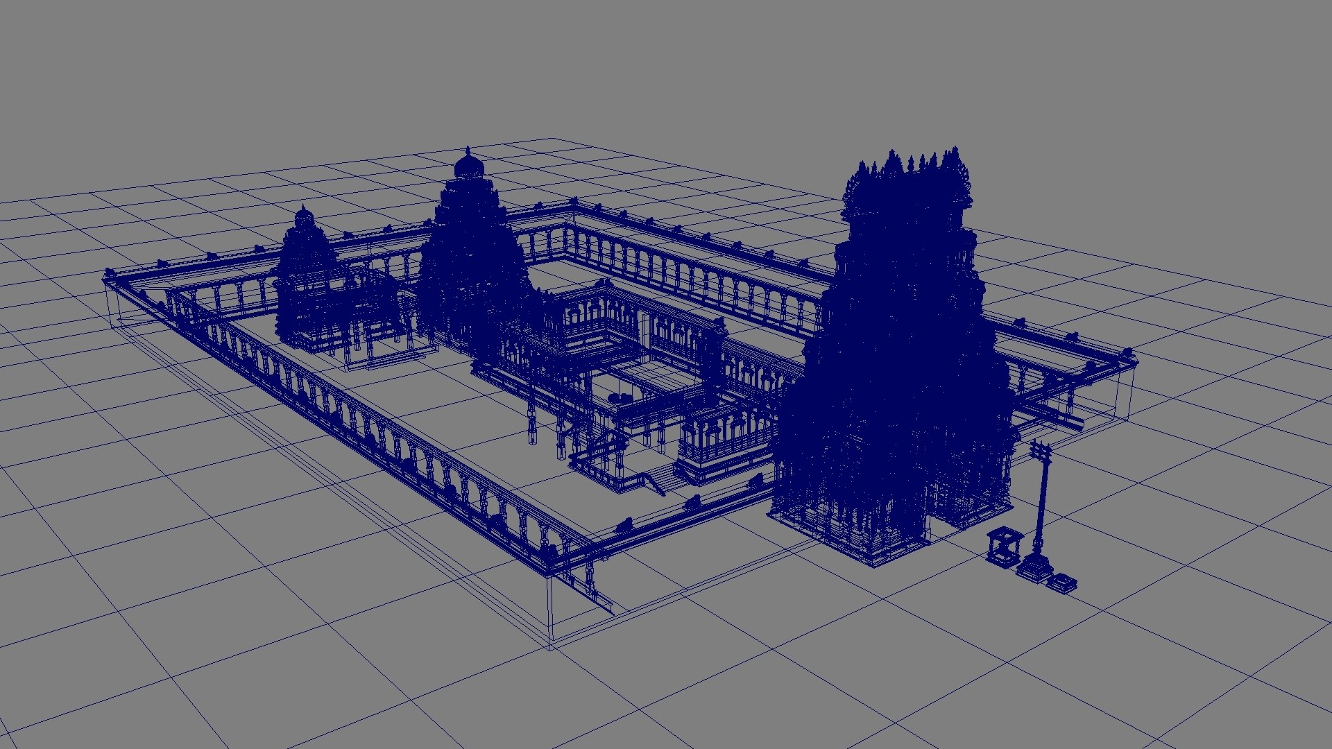 Indian Temple 3d Model