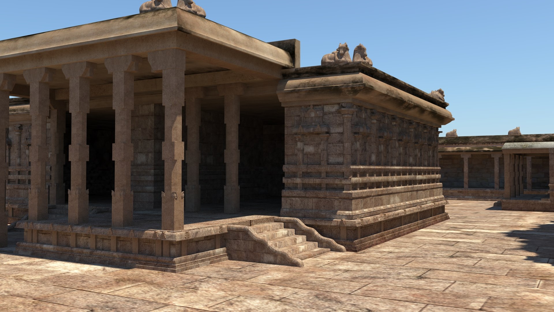 Indian Temple 3d Model