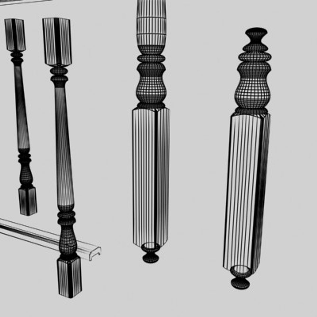 Stairs Ladder Spindles 3d Max