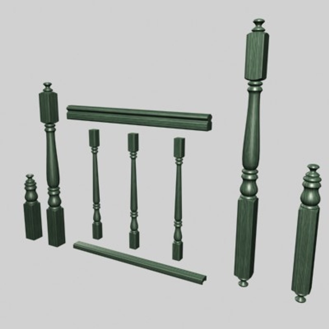Stairs Ladder Spindles 3d Max