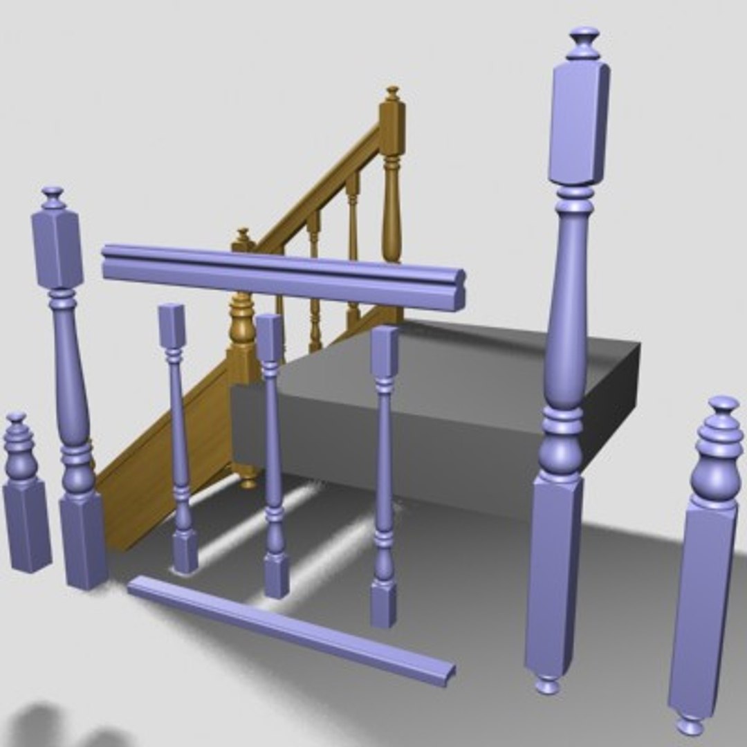 Stairs Ladder Spindles 3d Max