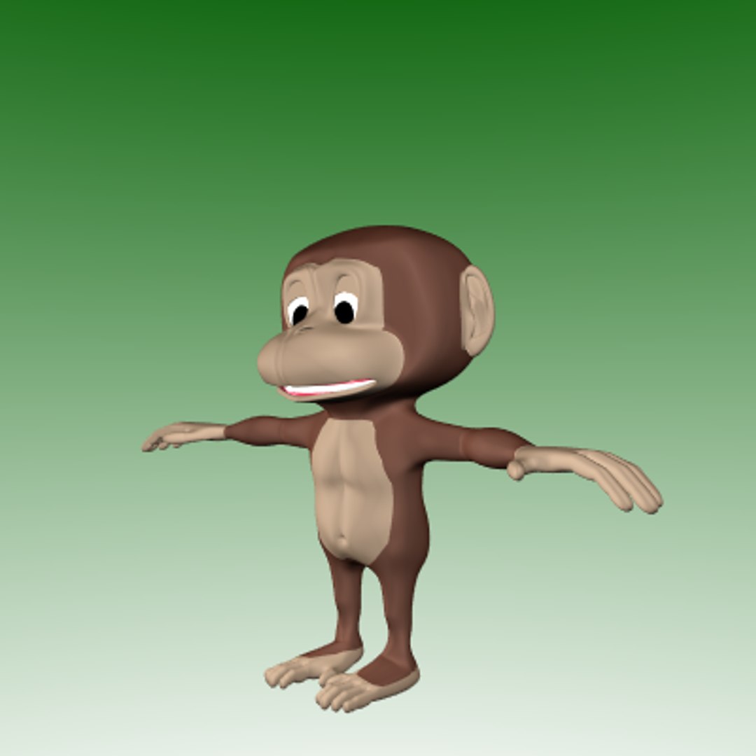 3d Model Cartoon Monkey