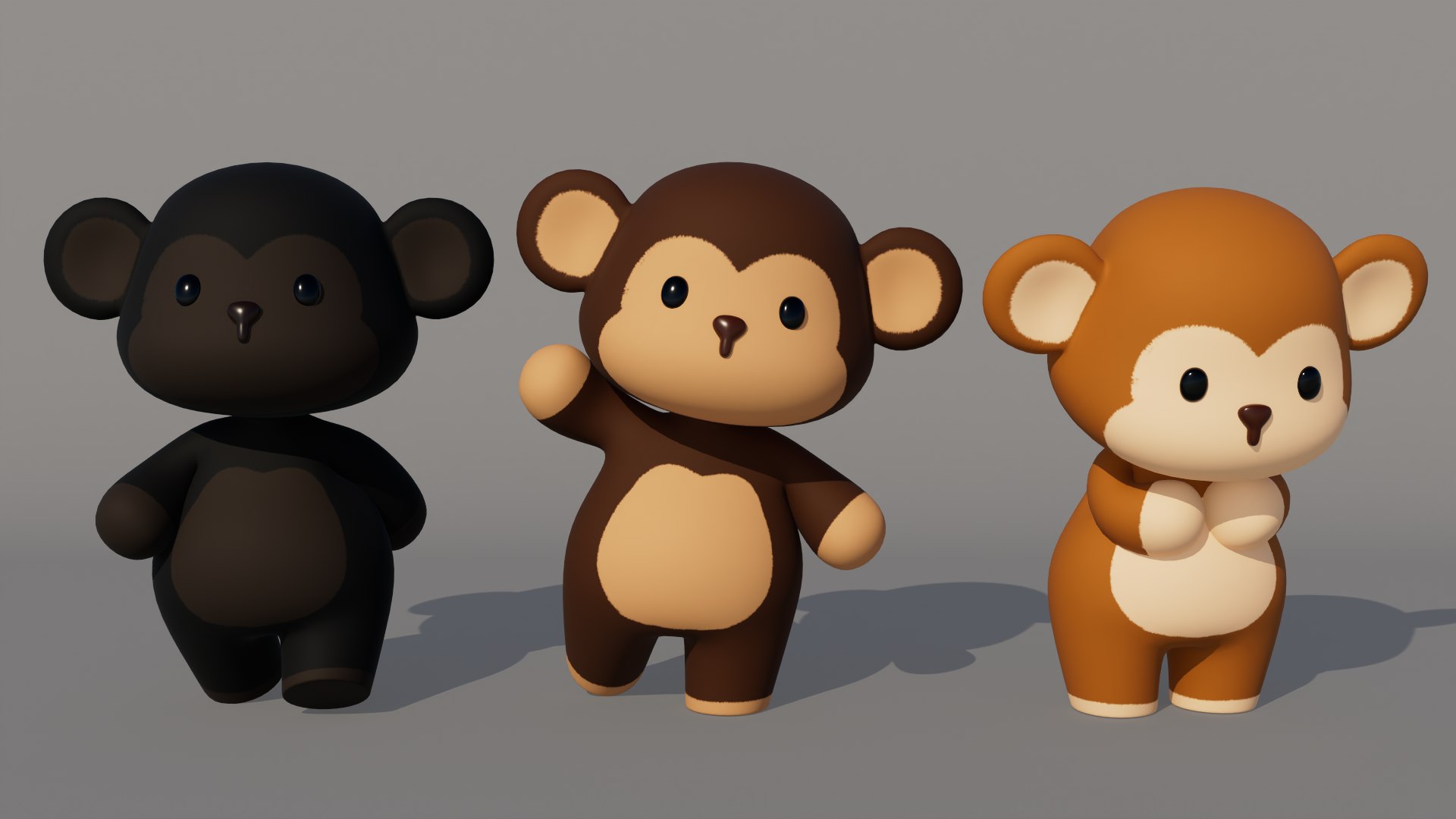 Rigged Cartoon Monkey Model - TurboSquid 2192584