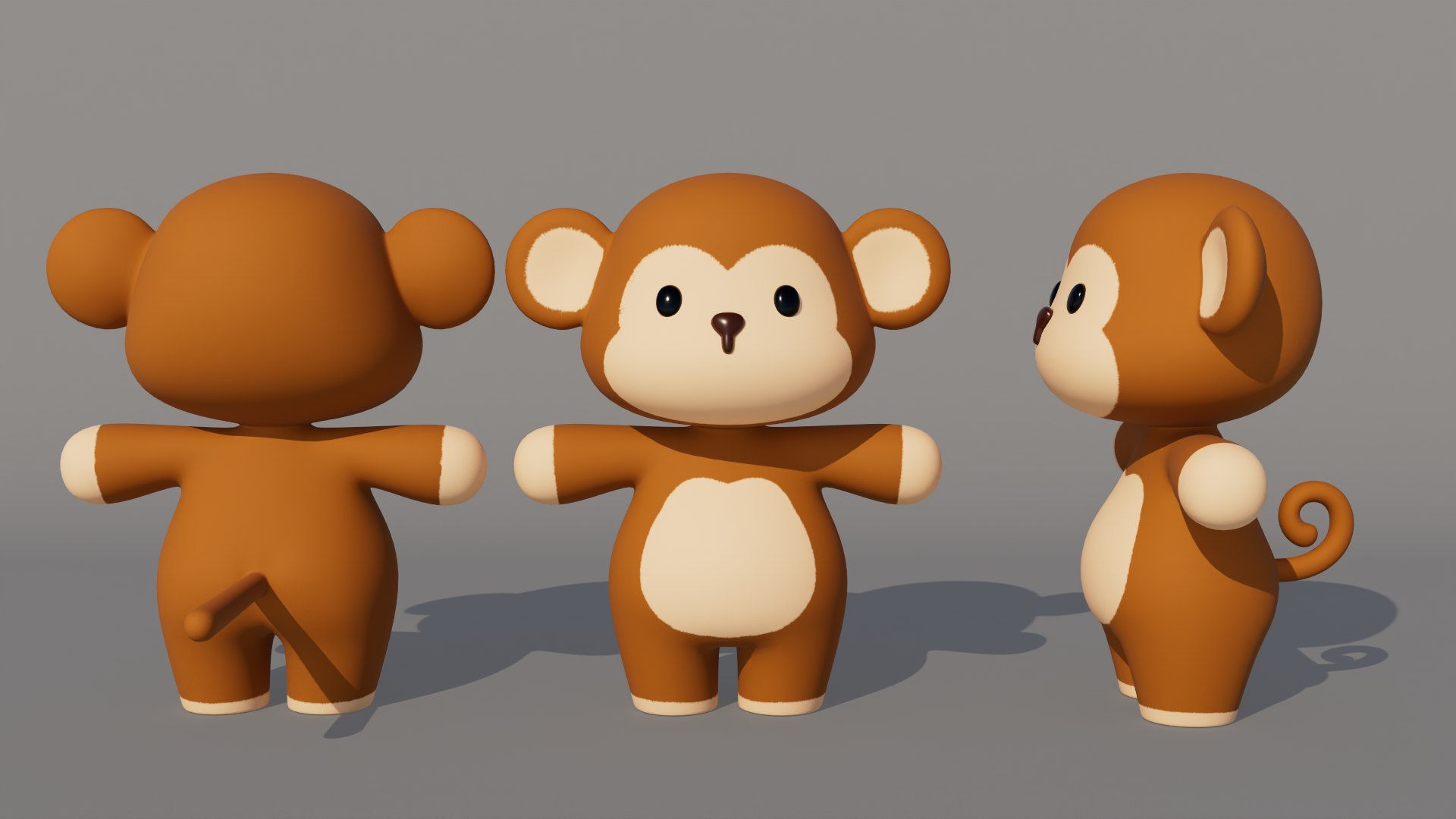 Rigged Cartoon Monkey Model - TurboSquid 2192584