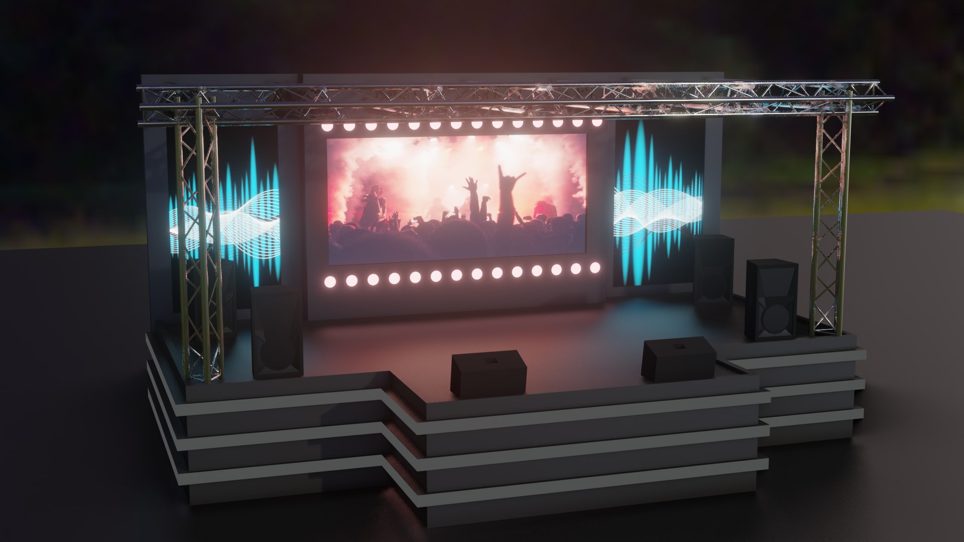 Entertainment Musical Party Concert Stage 3D Model 3D - TurboSquid 1819167