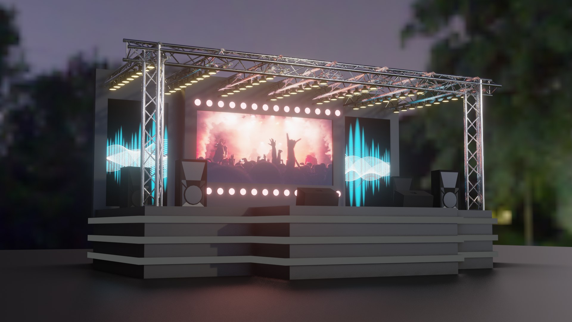 Entertainment Musical Party Concert Stage 3D Model 3D - TurboSquid 1819167
