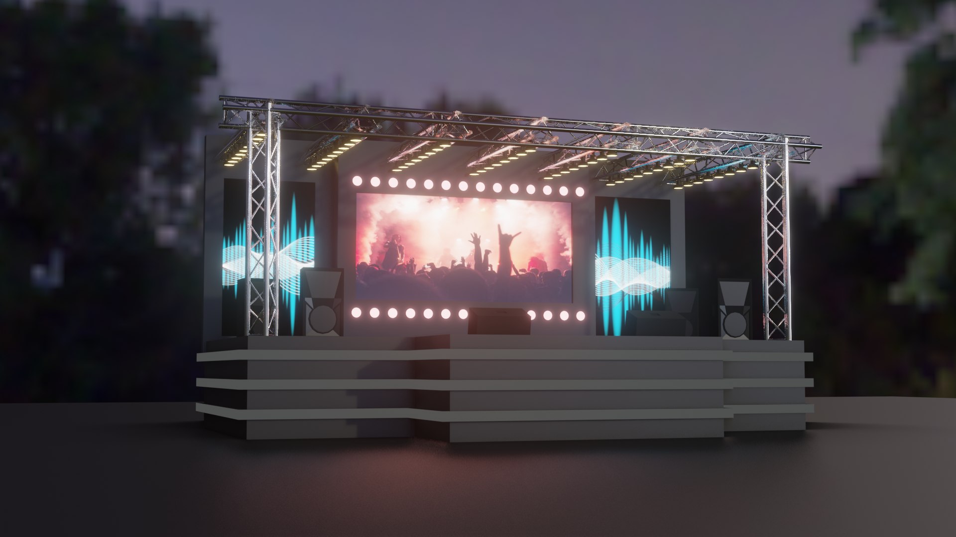 Entertainment Musical Party Concert Stage 3D Model 3D - TurboSquid 1819167