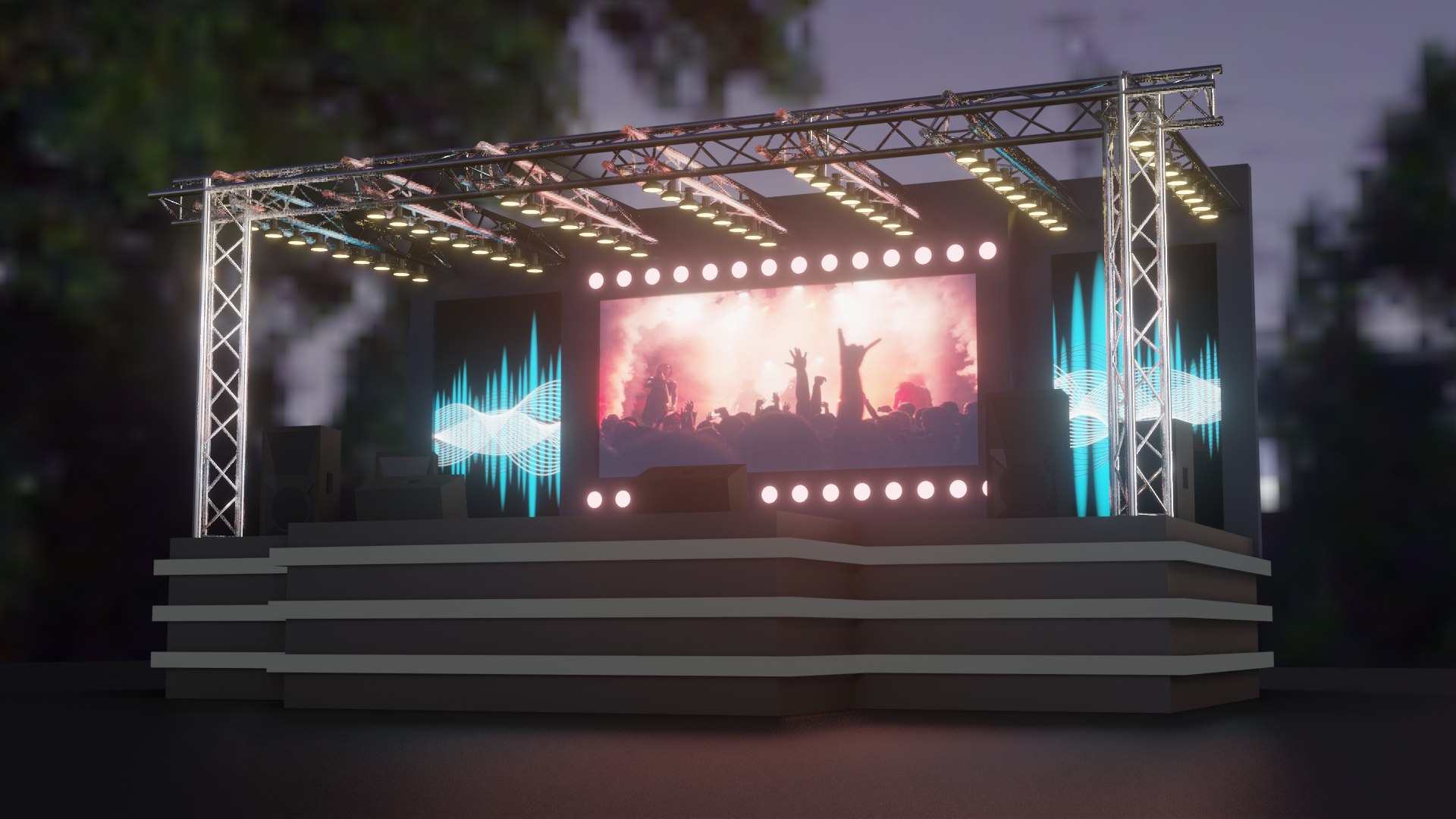 Entertainment Musical Party Concert Stage 3D Model 3D - TurboSquid 1819167