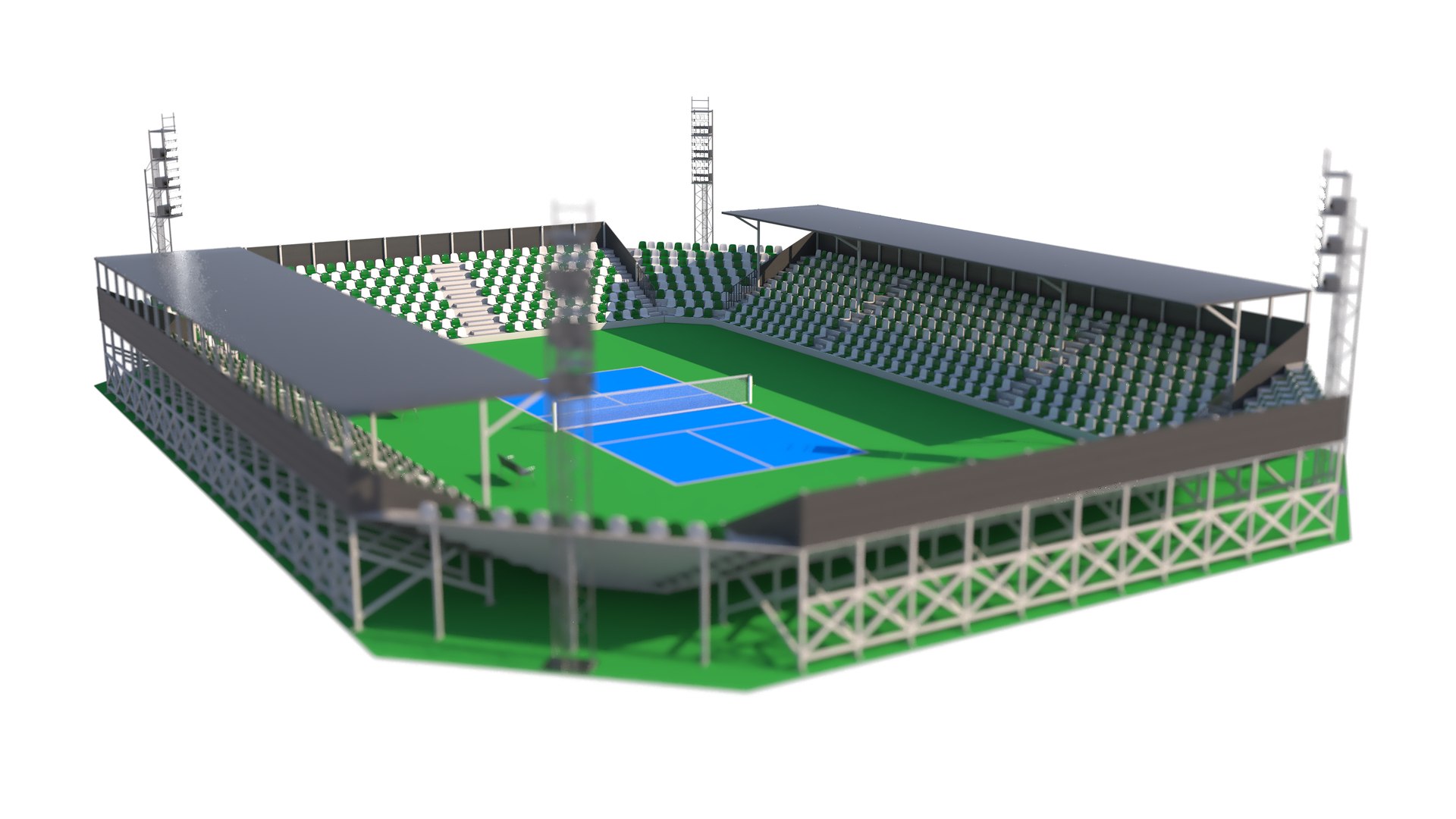 3D Pickleball Court 2 - TurboSquid 2378950