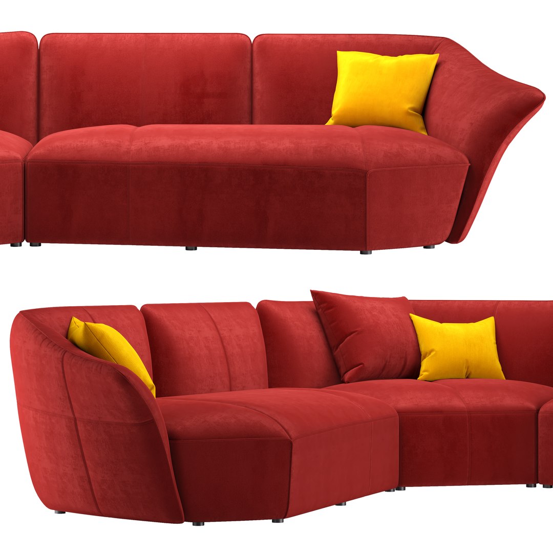 Sofa Natuzzi Italia TIMELESS 3 Model - TurboSquid 1813033