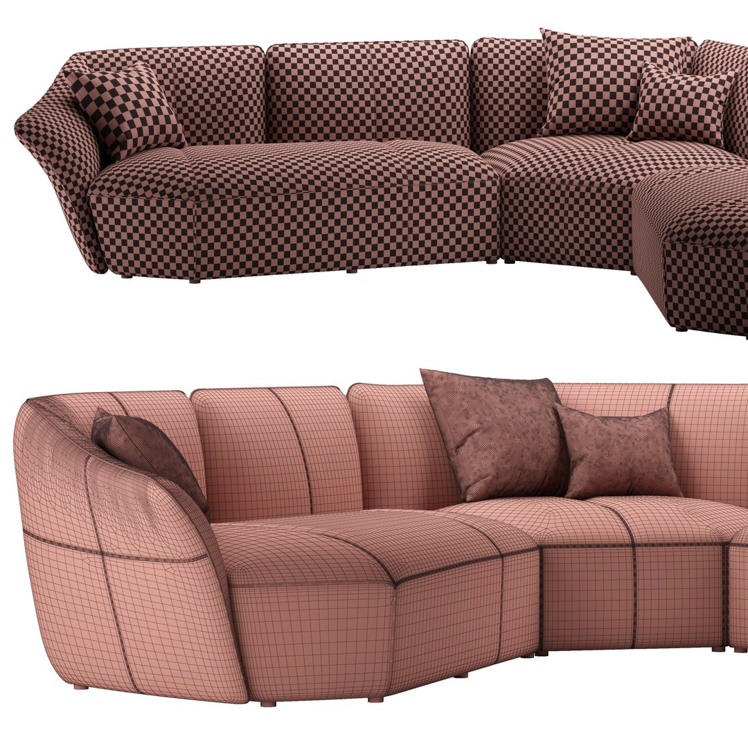 Sofa Natuzzi Italia TIMELESS 3 Model - TurboSquid 1813033