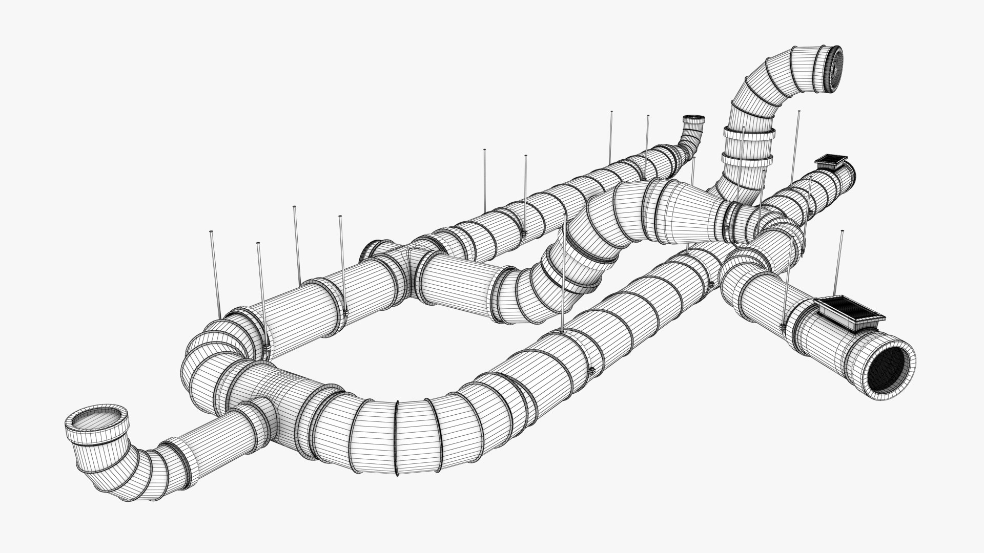 3D Ventilation System model - TurboSquid 2019324