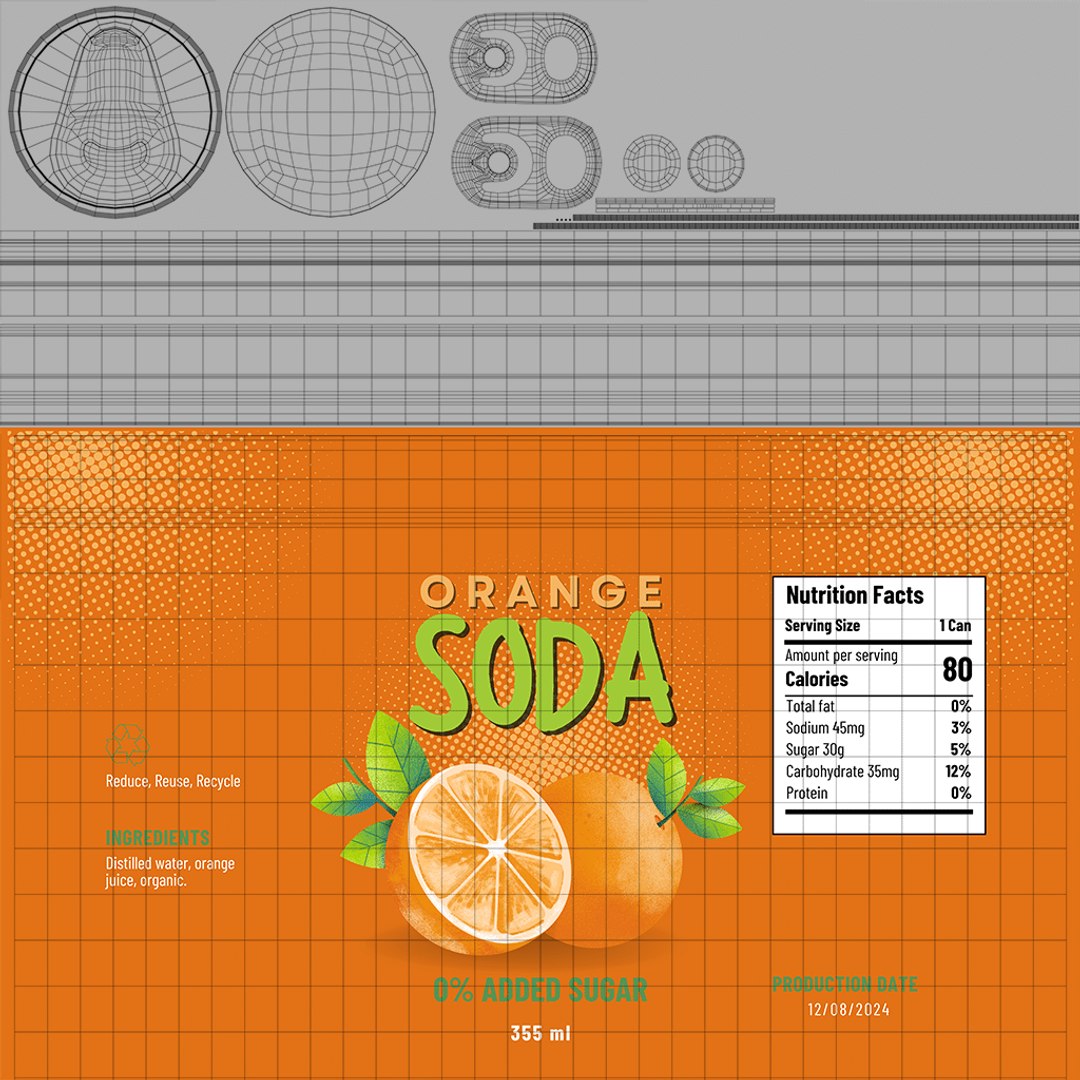 Standard Soda Can 355ml 3D - TurboSquid 2242608