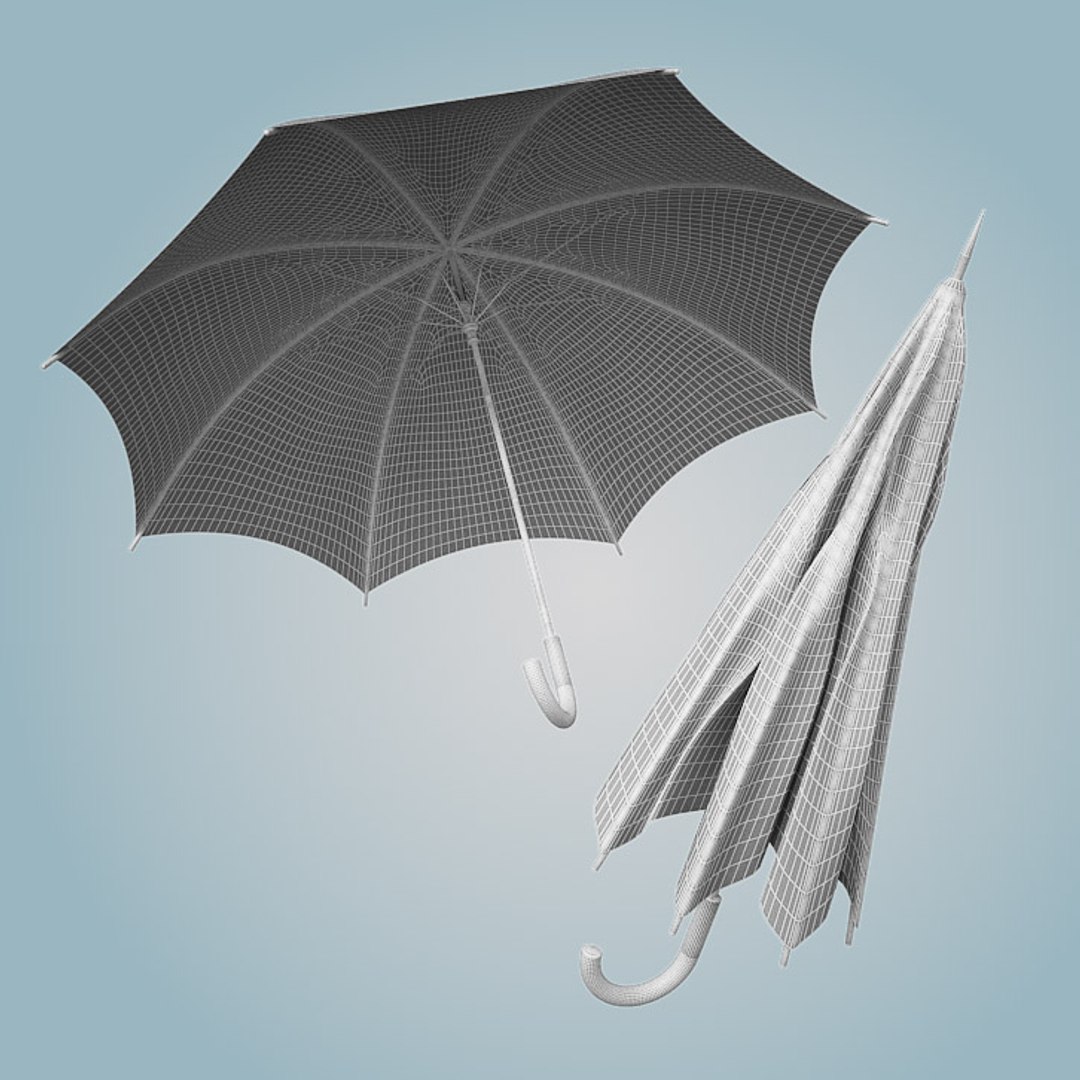 3d model umbrella animation
