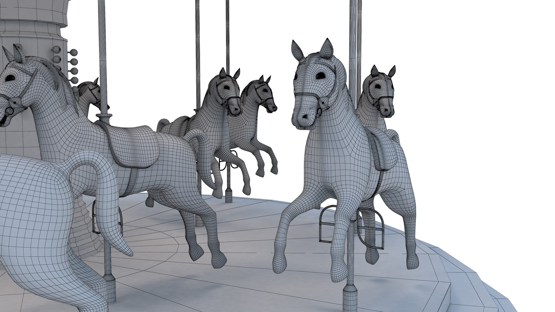 3D Carousel Model - TurboSquid 1946377
