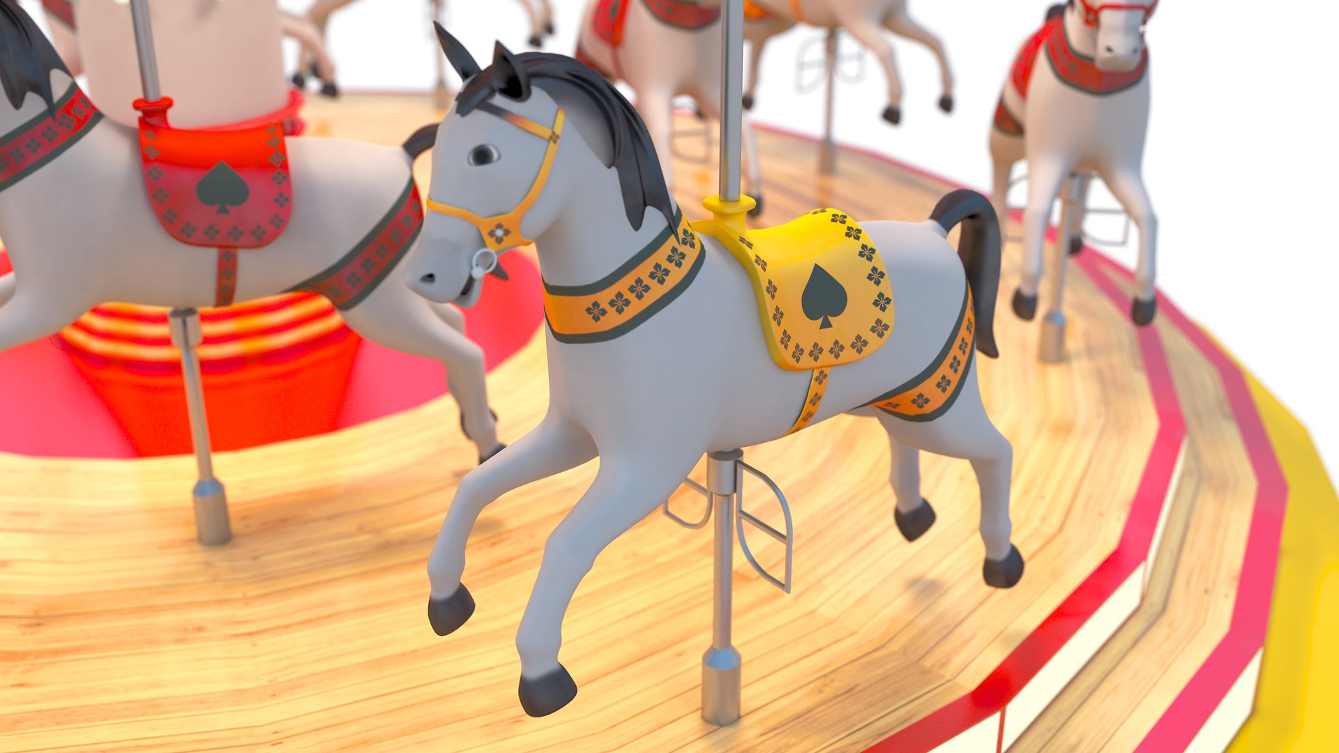 3D Carousel Model - TurboSquid 1946377
