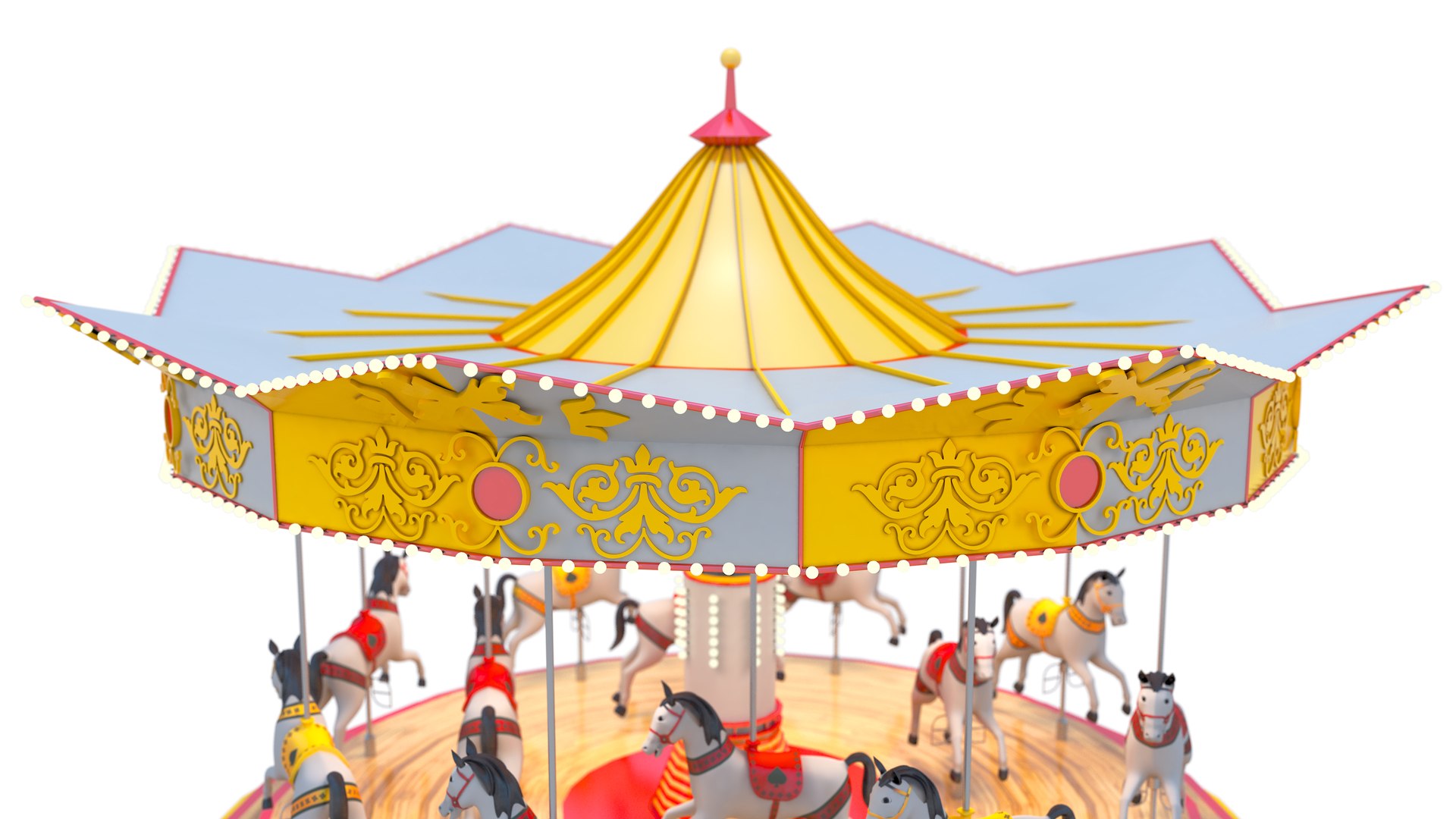 3D Carousel Model - TurboSquid 1946377