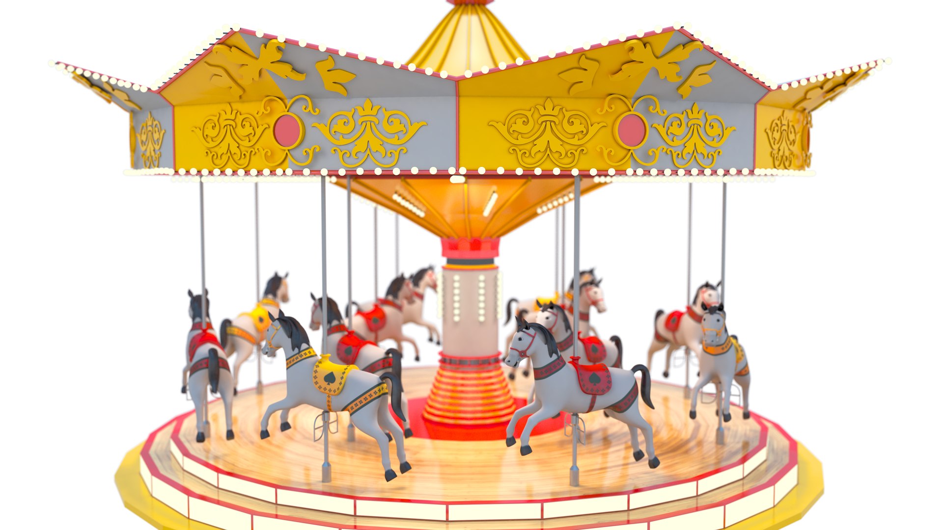 3D Carousel Model - TurboSquid 1946377