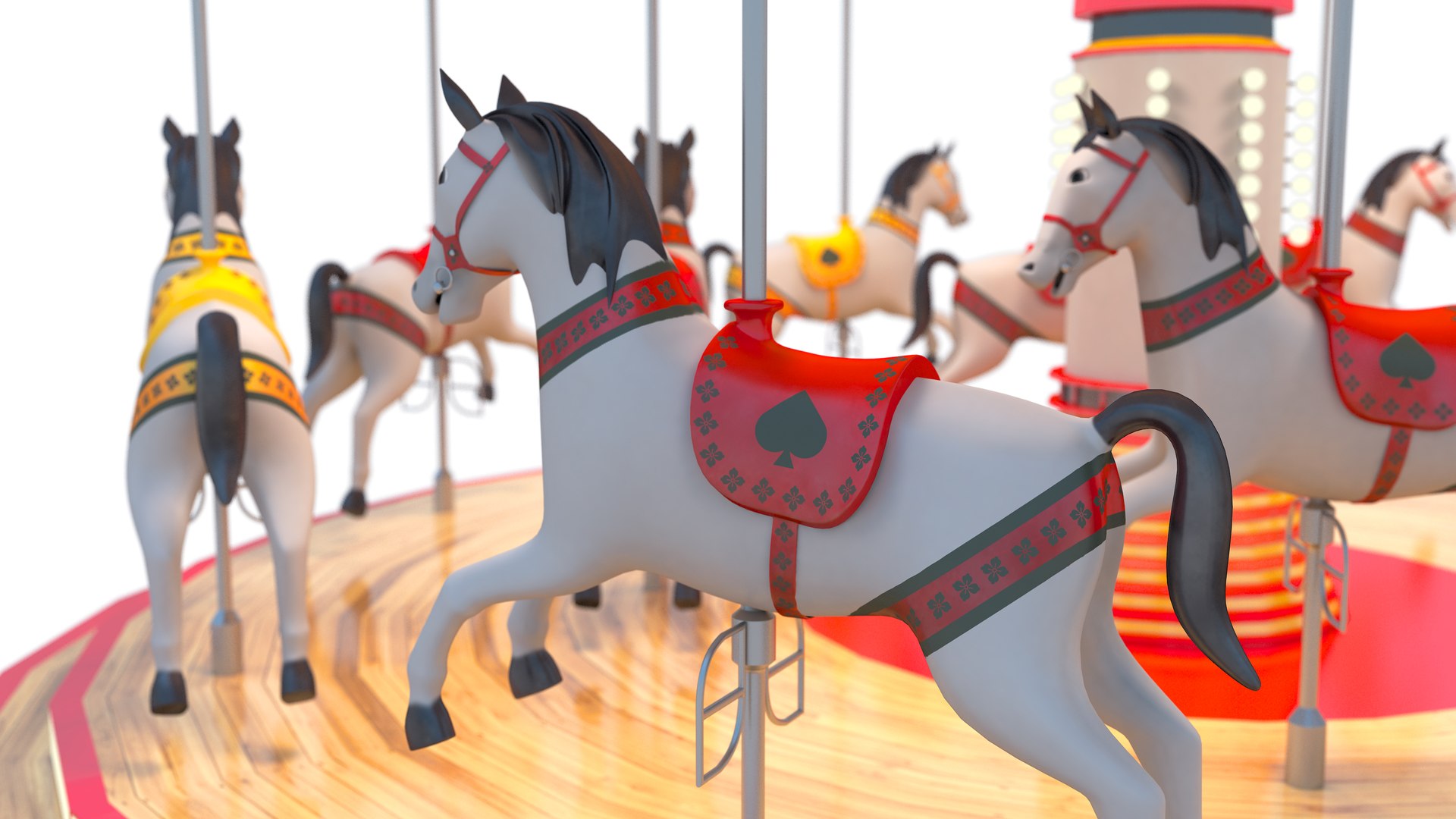3D Carousel Model - TurboSquid 1946377