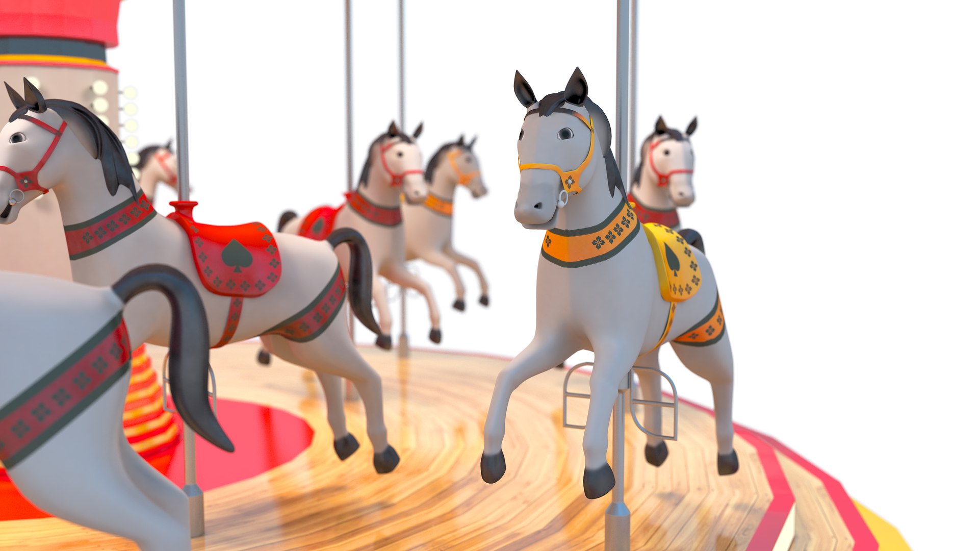 3D Carousel Model - TurboSquid 1946377