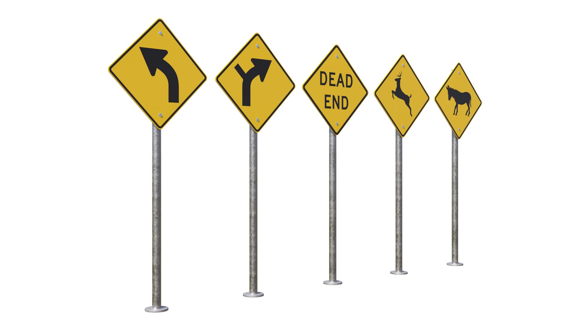 3D Road Signs Model - TurboSquid 1969275