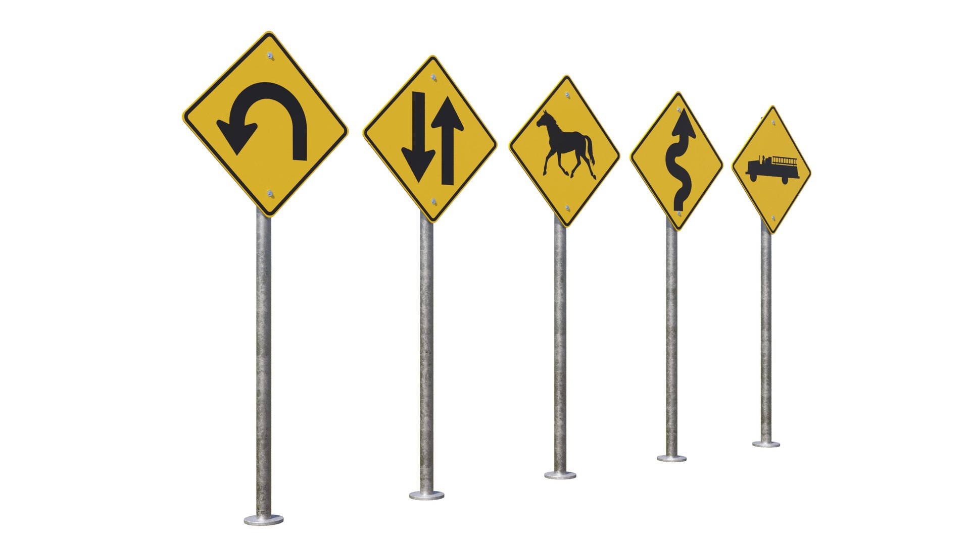 3D Road Signs Model - TurboSquid 1969275