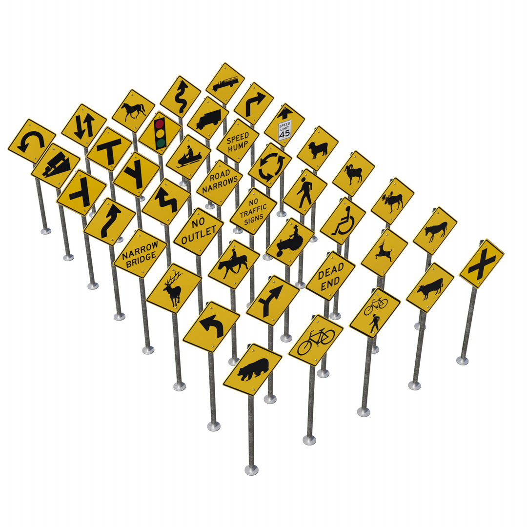 3D Road Signs model - TurboSquid 1969275