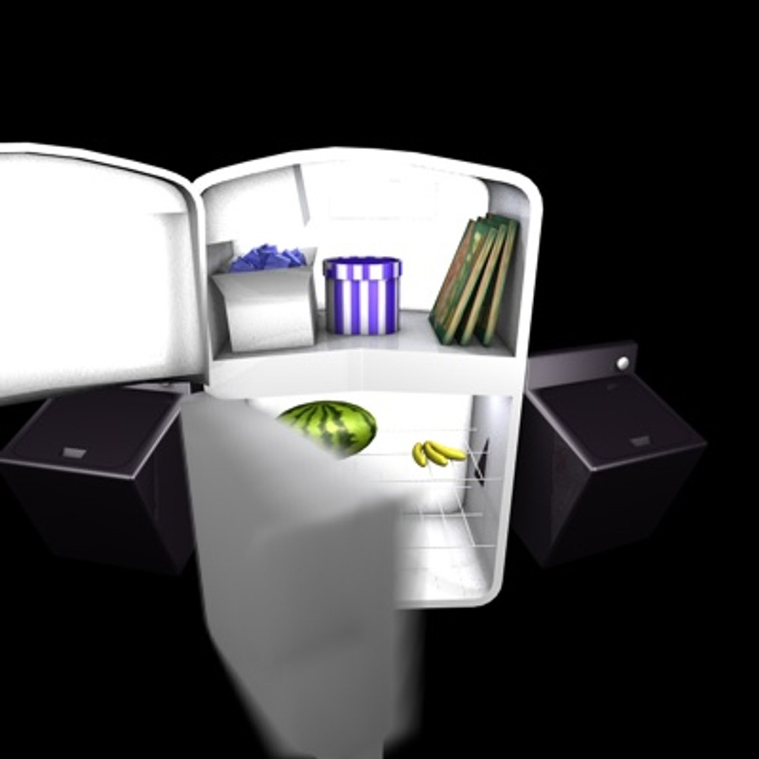 3d Model Animation Fridge