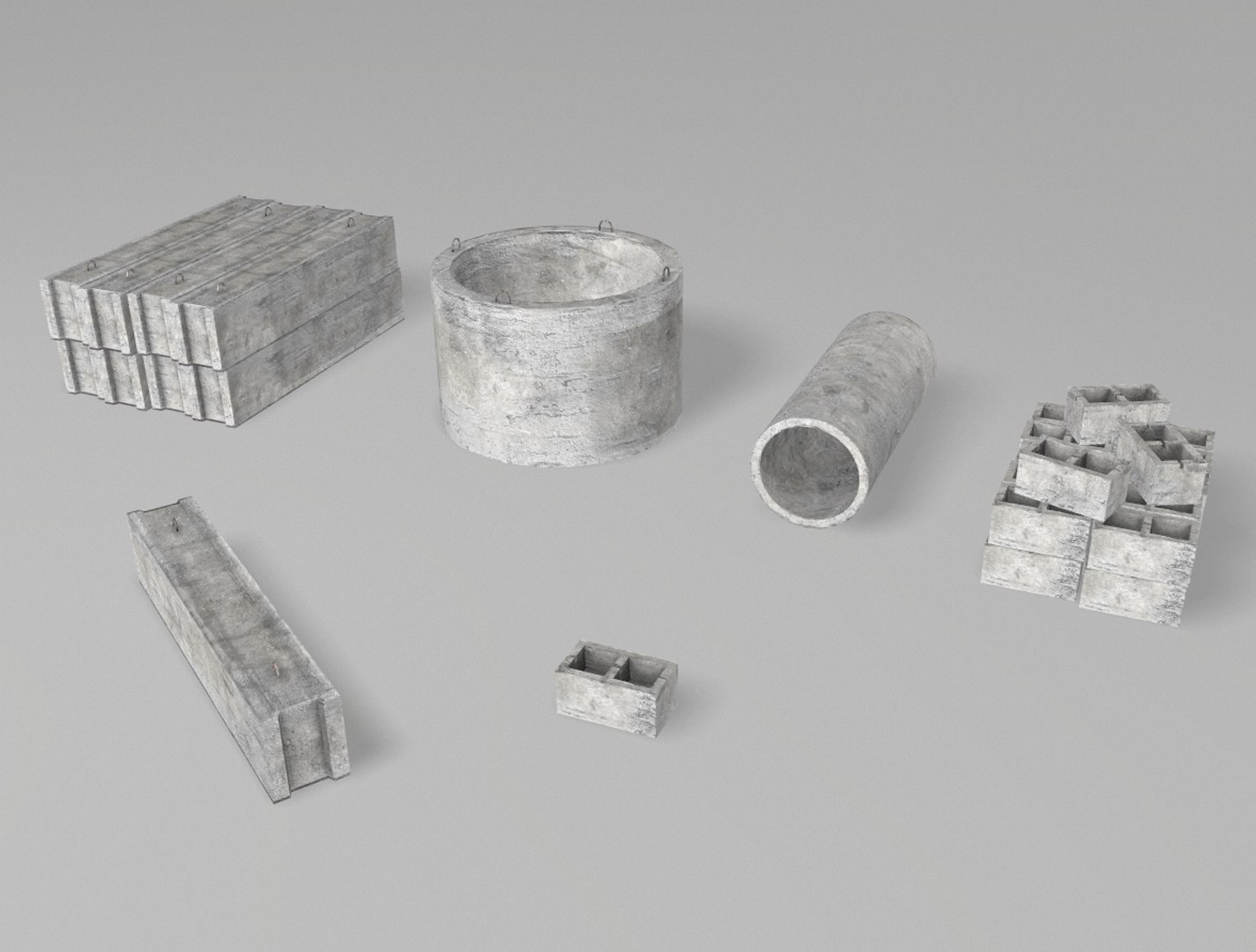 3D Concrete Props Model - TurboSquid 1541247
