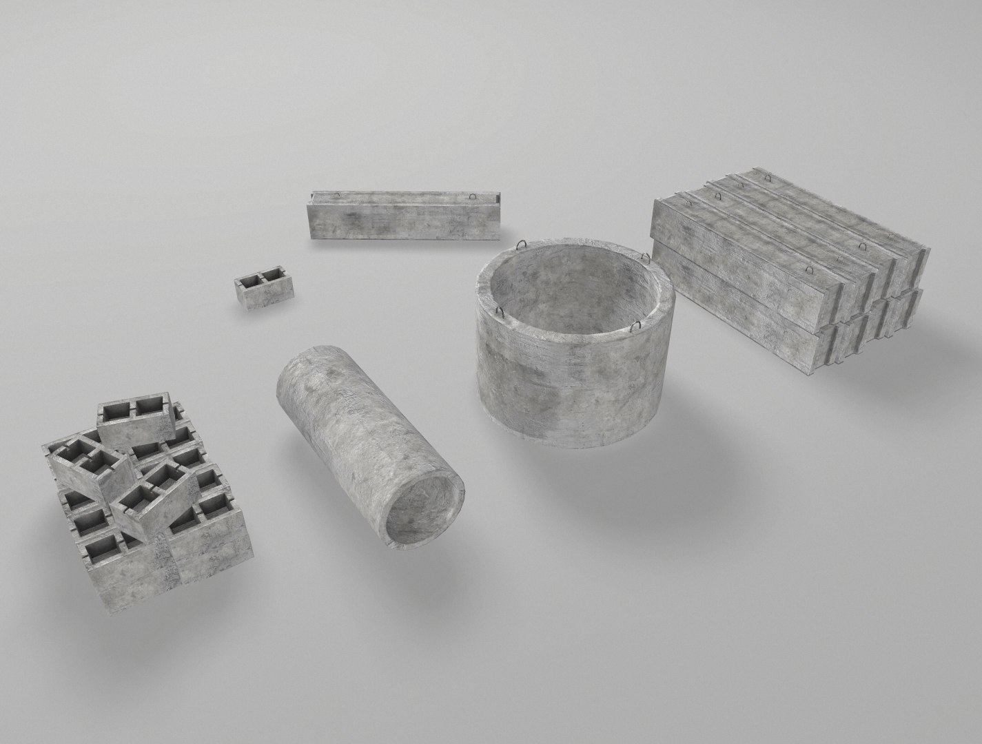 3D Concrete Props Model - TurboSquid 1541247