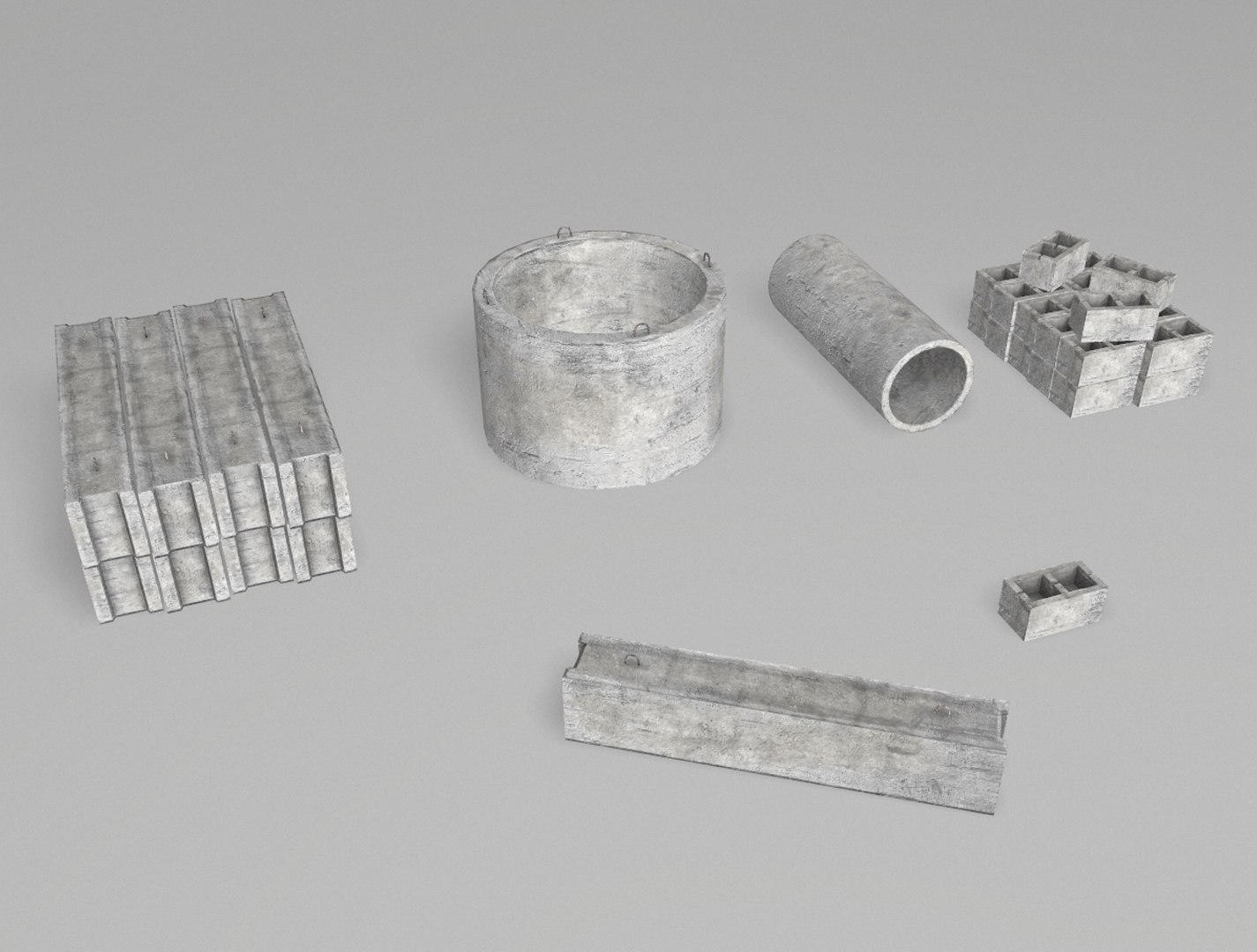 3D Concrete Props Model - TurboSquid 1541247