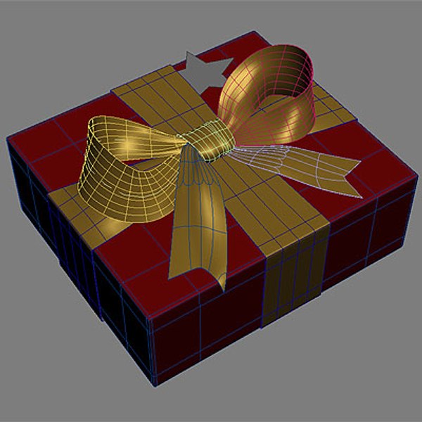 3d model red gift box