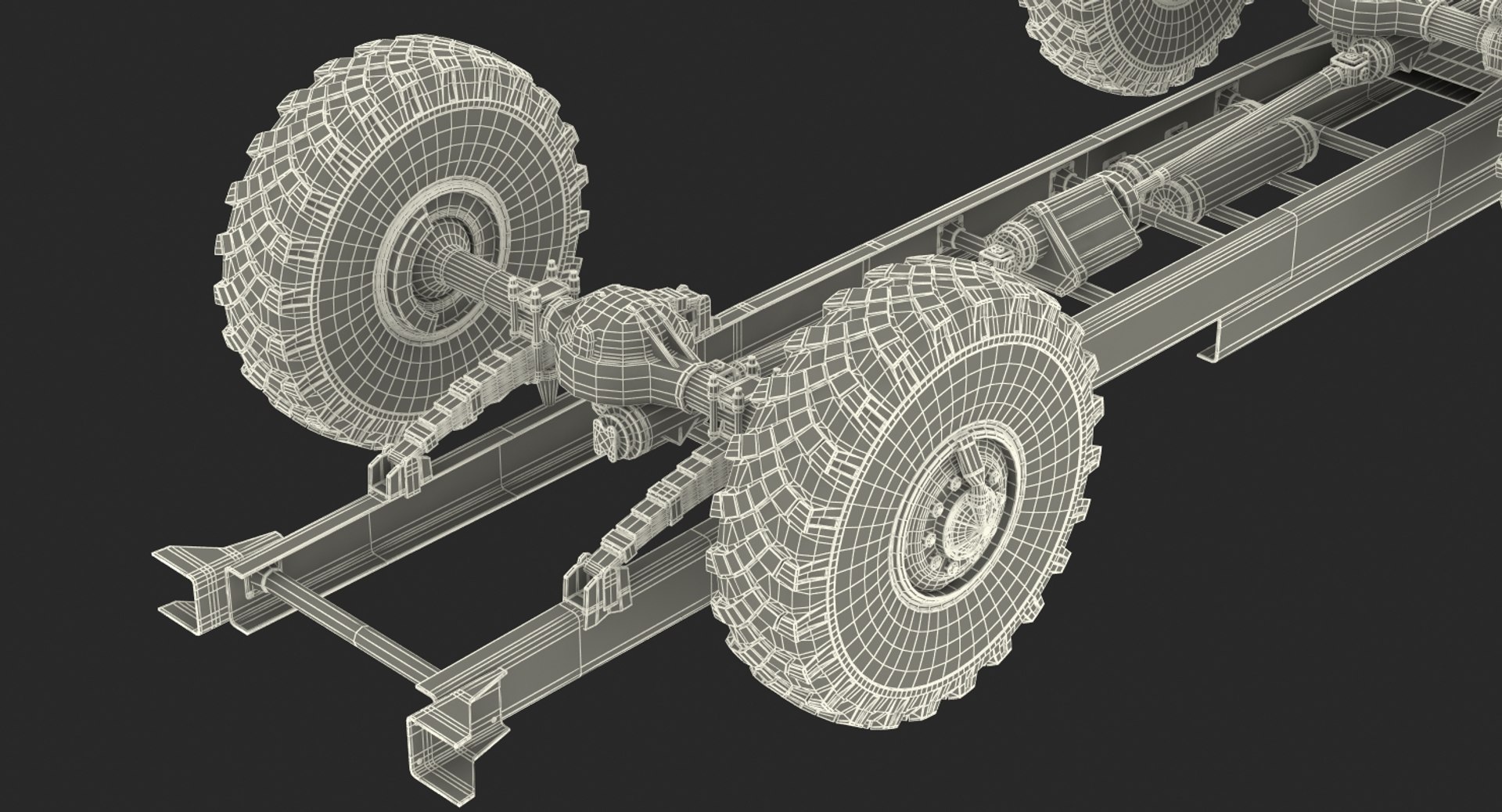 Military Truck Chassis 3D Model - TurboSquid 1192480
